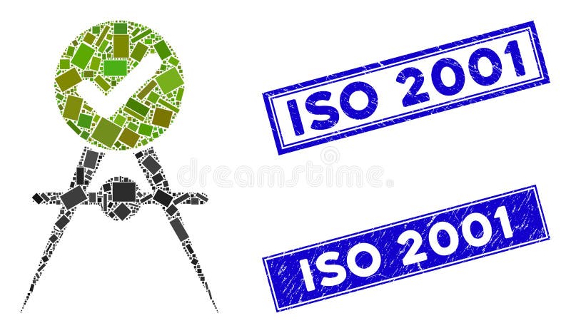 Quality Control Mosaic and Scratched Rectangle ISO 2001 Stamps Stock ... Quality Control Mosaic and Scratched Rectangle ISO 2001 Stamps Stock ...