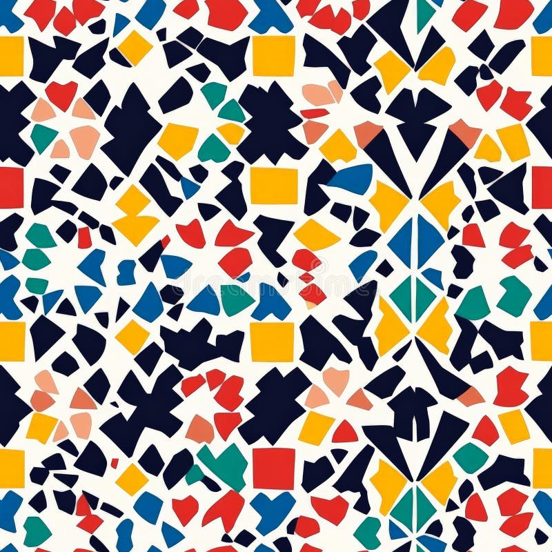 A Mosaic Ramadan Pattern with Colorful Tile-like Details, Inspired by ...