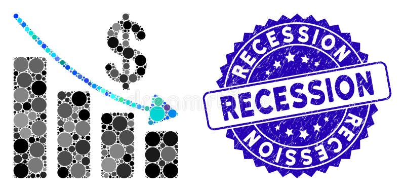 Recession Vector Mesh Wire Frame Model and Triangle Mosaic Icon Stock ...