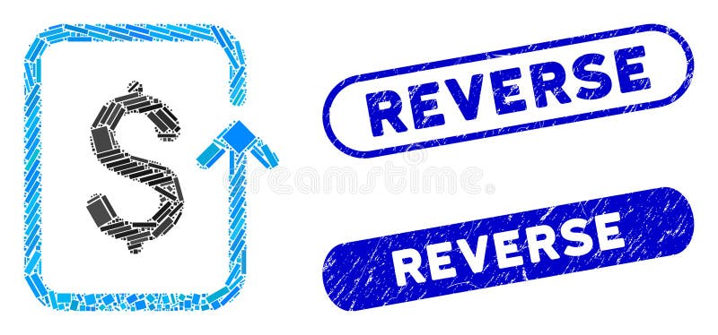 Rectangle Collage Reverse Transaction with Textured Reverse Stamps ...