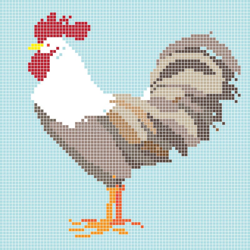 Pixel Rooster Stock Illustrations – 162 Pixel Rooster Stock ...