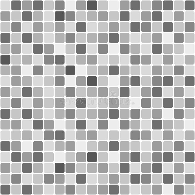 Mosaic of Rounded Square Tiles Illustration, Black and White in ...