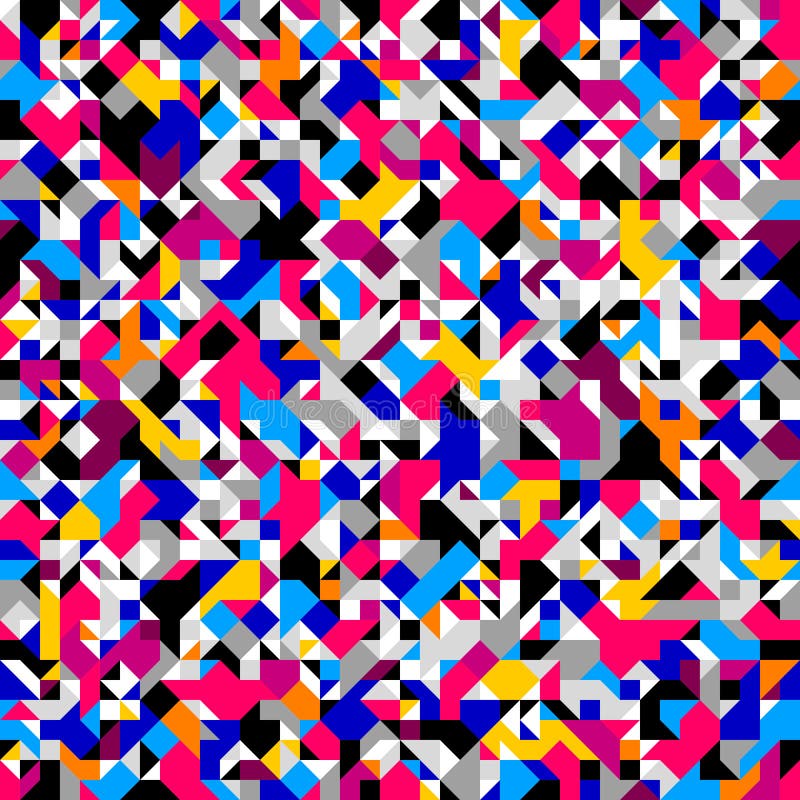 Chaotic Abstract Colorful Grid Concept on Dark Background . Futuristic ...