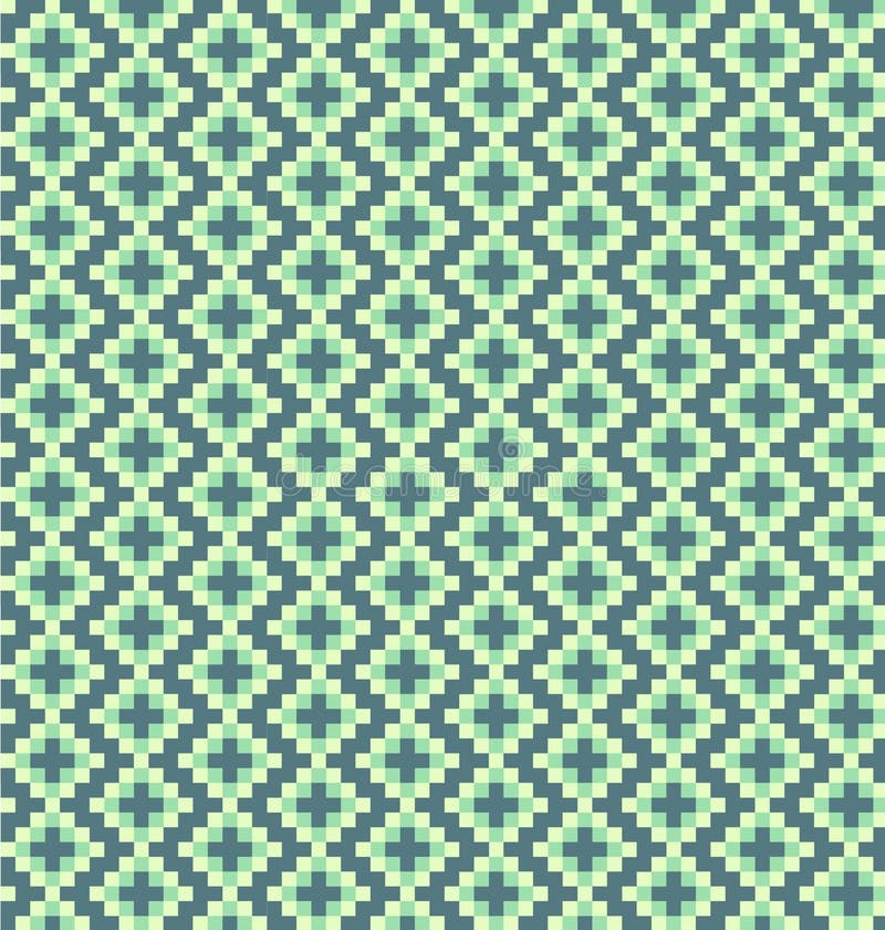 Vector Pixel Lattice Seamless Pattern Stock Vector - Illustration of ...