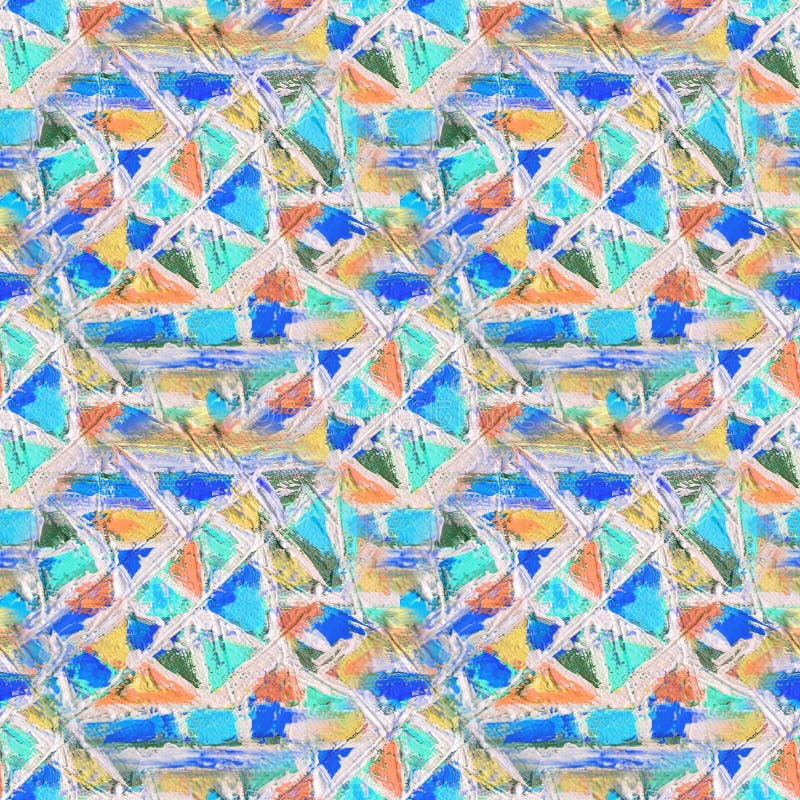 Mosaic Seamless Pattern. Abstract Stained-glass Mosaic Background Stock ...