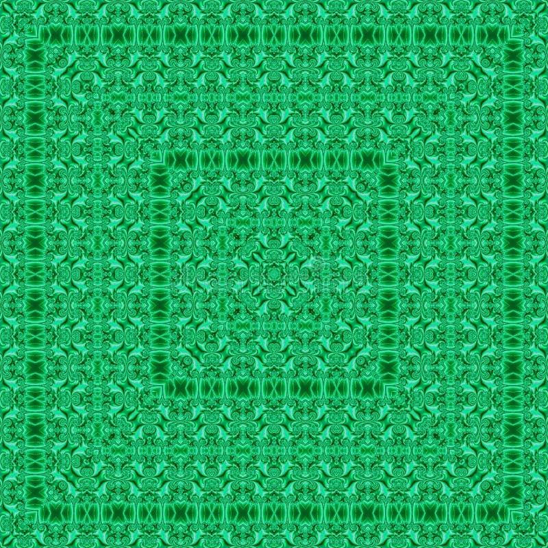 Mosaic Shining Patterns Green Tiles Effect Silk Stock Illustration ...