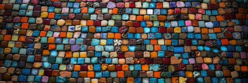A Mosaic of Small, Colorful Tiles Background. Generative AI Stock ...