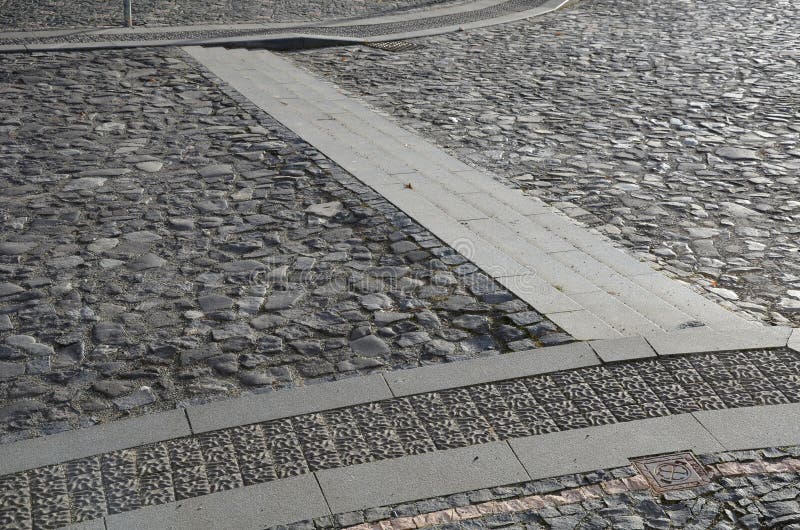 Mosaic of Small Marble Cubes. Sidewalks and Squares Formed by Stone ...