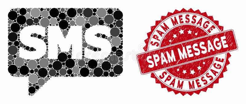 Mosaic SMS with Scratched Spam Message Seal Stock Vector - Illustration ... Mosaic SMS with Scratched Spam Message Seal Stock Vector - Illustration ...