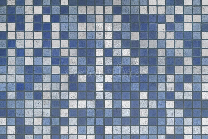 Mosaic Square Ceramic Tiles Blue White Color Abstract Bath Pattern ...