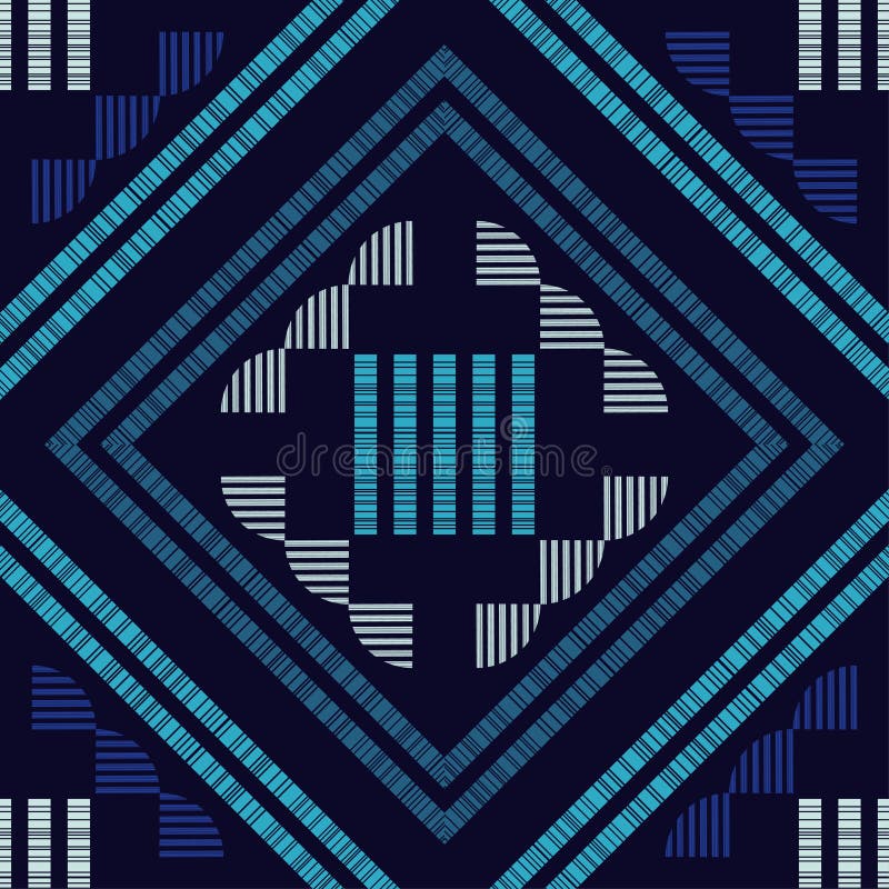 Mosaic of Striped Figures. Seamless PatternMosaic of Striped Figures ...