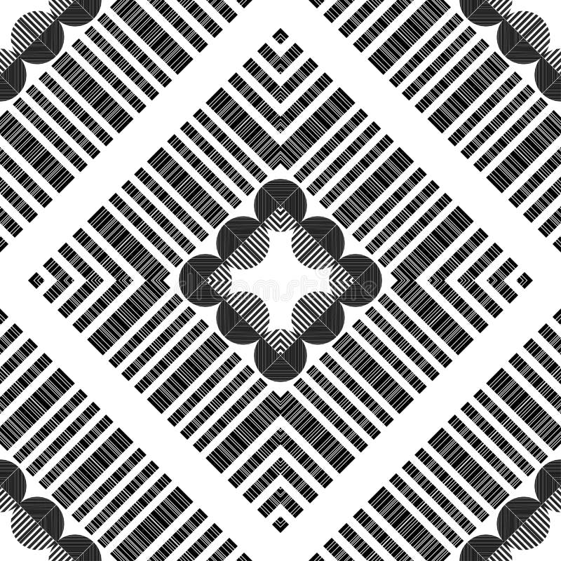 Mosaic of Striped Figures. Seamless PatternMosaic of Striped Figures ...