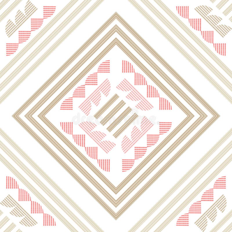 Mosaic of Striped Figures. Seamless PatternMosaic of Striped Figures ...