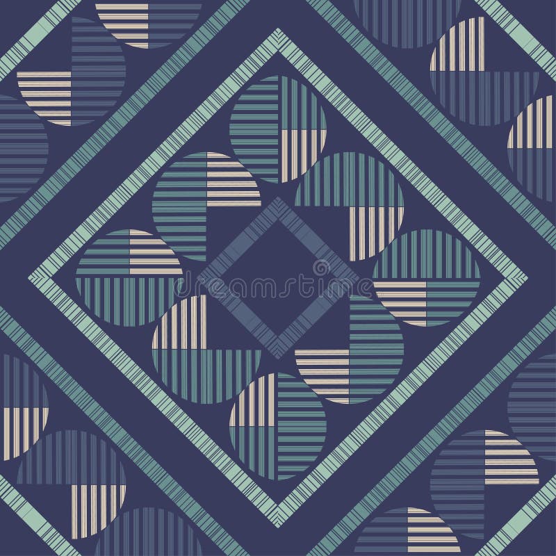 Mosaic Of Striped Figures. Seamless PatternMosaic Of Striped Figures ...