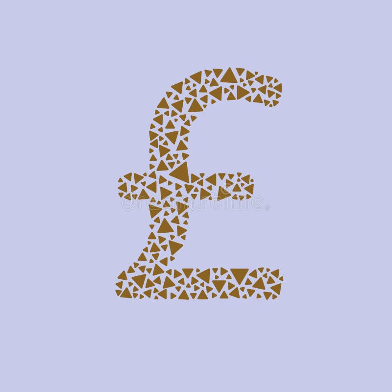 Mosaic-style Pound Sign on Light Blue Background Stock Illustration ...