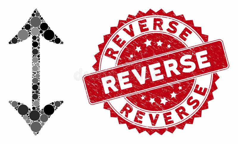 Mosaic Swap Vertically with Textured Reverse Stamp Stock Illustration ...