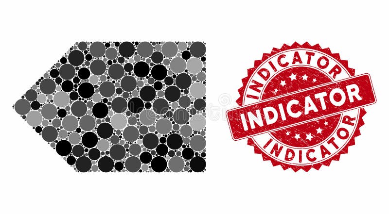 Mosaic Tag with Textured Indicator Seal Stock Illustration ...