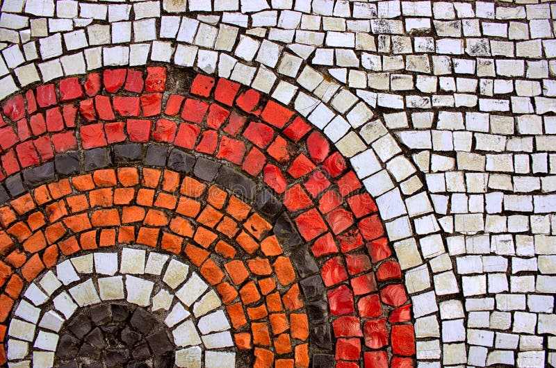 Mosaic target stock photo. Image of detail, ornament - 34532790