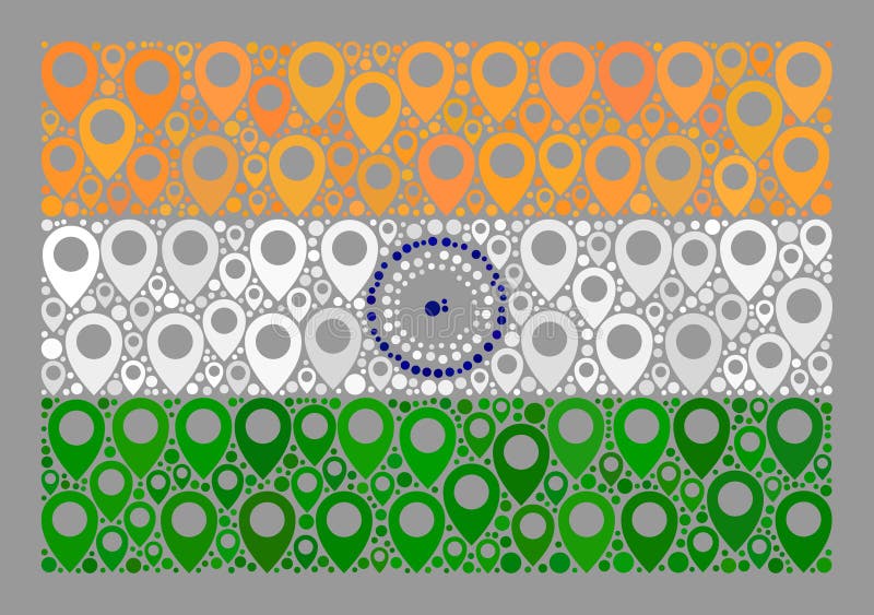 Pointer India Flag - Collage of Cursor Items Stock Vector ...