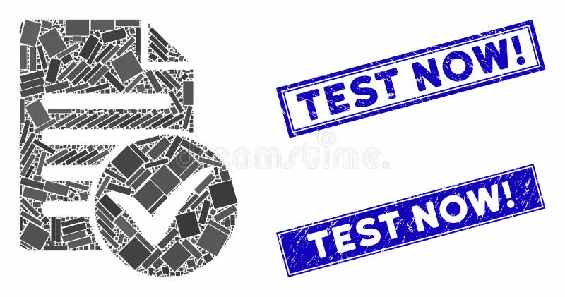 Test Page Mosaic and Grunge Rectangle Watermarks Stock Illustration ...