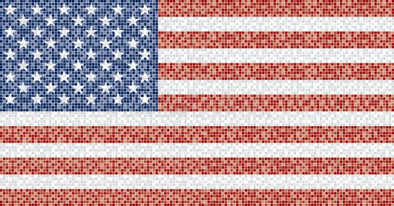 Mosaic tile American flag stock vector. Illustration of backdrop ...
