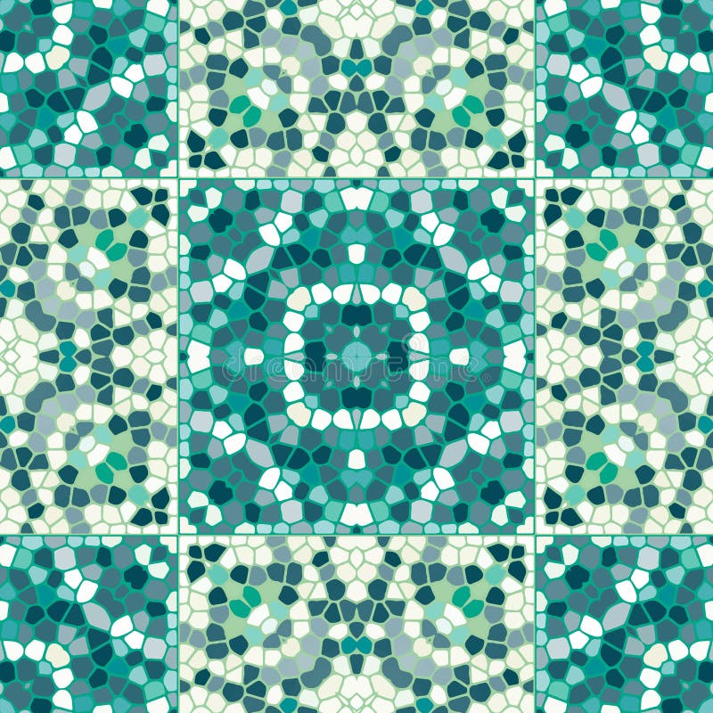 Mosaic Tile Seamless Pattern Stock Vector - Illustration of tile ...