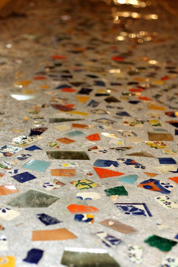 Mosaic Tiled Concrete stock image. Image of concrete - 87755341