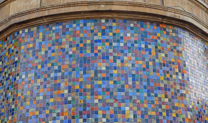 Mosaic Tiles Building stock image. Image of europe, exterior - 158922721