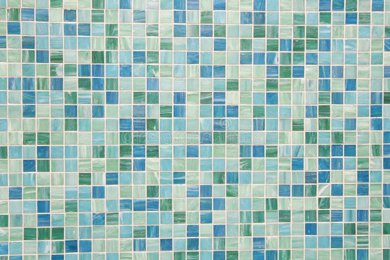 Mosaic Tiles In Green Turquoise Blue Stock Image - Image of line ...