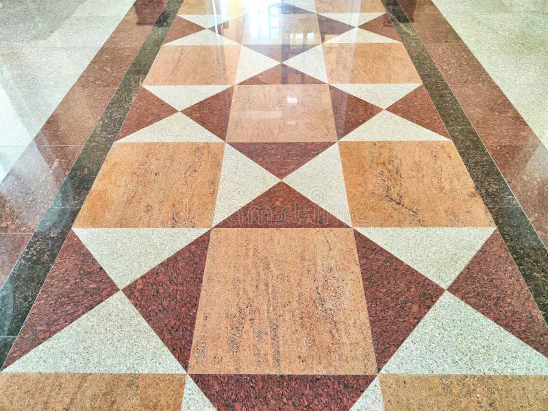Mosaic Tiles are Shiny on the Path, Sidewalk or Indoors. Background ...