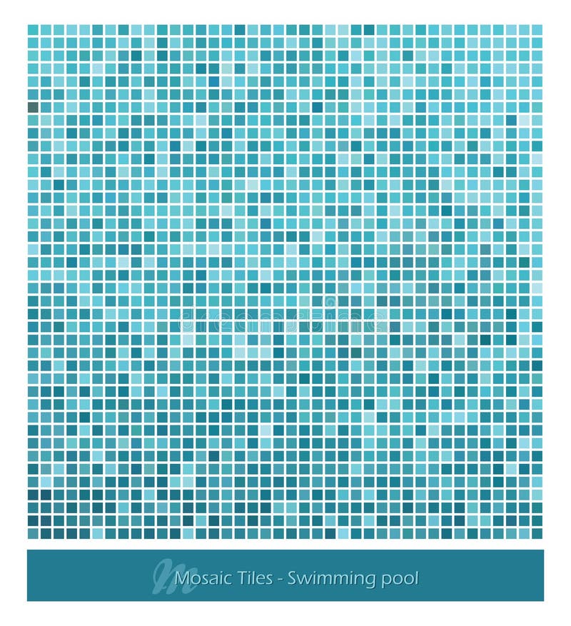 Mosaic Tiles - Swimming Pool Turquoise Stock Vector - Illustration of ...