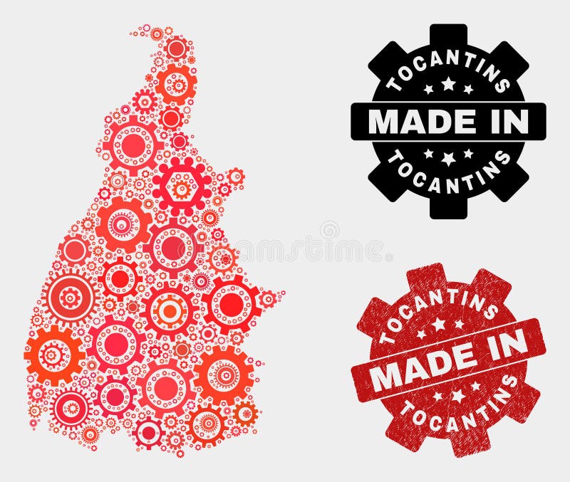 Technical Tocantins State Map Stock Illustrations – 8 Technical ...