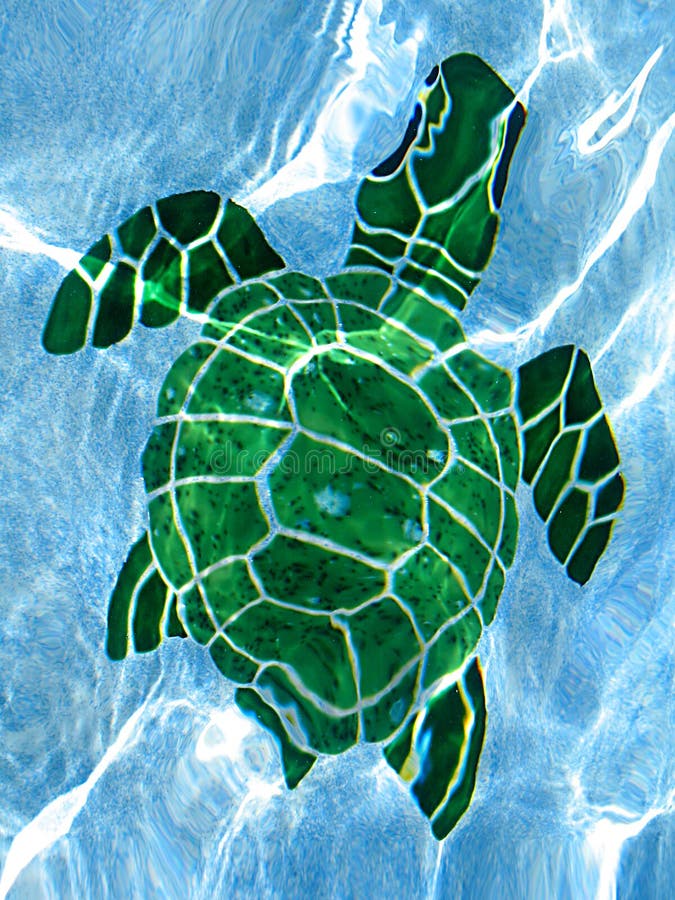 Mosaic Turtle stock image. Image of ocean, mosaic, landscaping - 4169769
