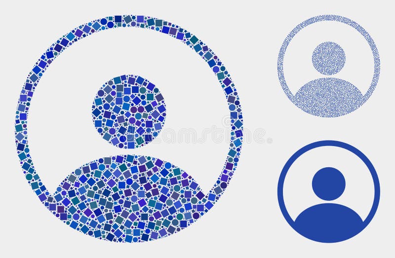 User Icon Mosaics of Squares and Circles Stock Vector - Illustration of ...
