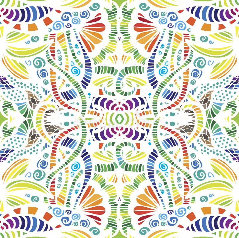 Mosaic Vector Seamless Pattern Stock Vector - Illustration of geometric ...