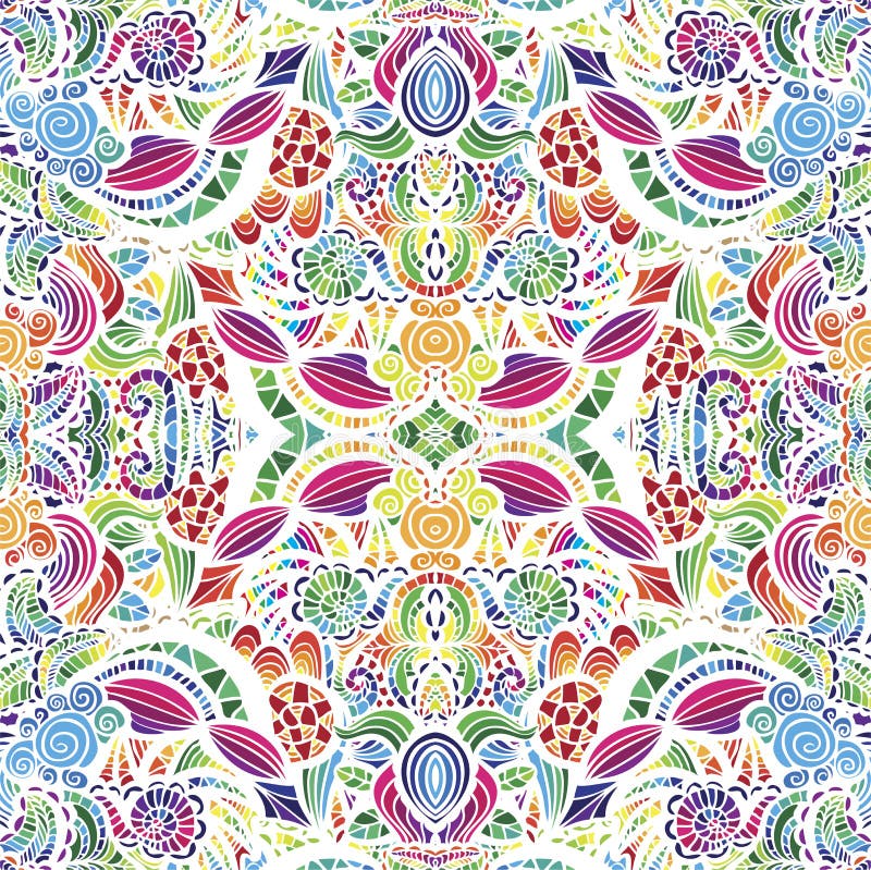 Mosaic Vector Seamless Pattern Stock Vector Illustration Of Creative