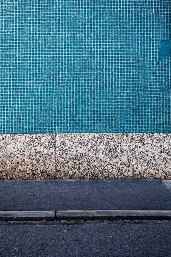 Mosaic Wall by the City Road Stock Photo - Image of architecture ...