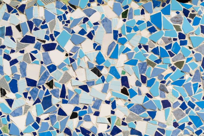 Mosaic Wall from Ceramic Broken Tile Stock Photo - Image of outdoor ...