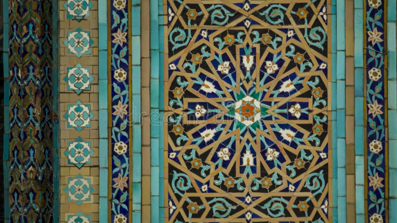 Mosaic on the Wall of a Muslim Mosque, Texture, Stock Photo - Image of ...