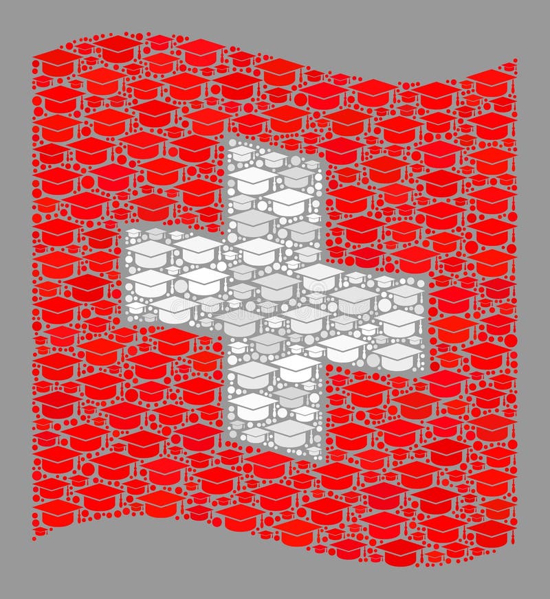 Graduation Cap and Swiss Flag Stock Photo - Image of graduate ...
