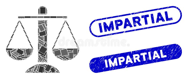 Mosaic Scales with Scratched Impartial Seal Stock Illustration ...