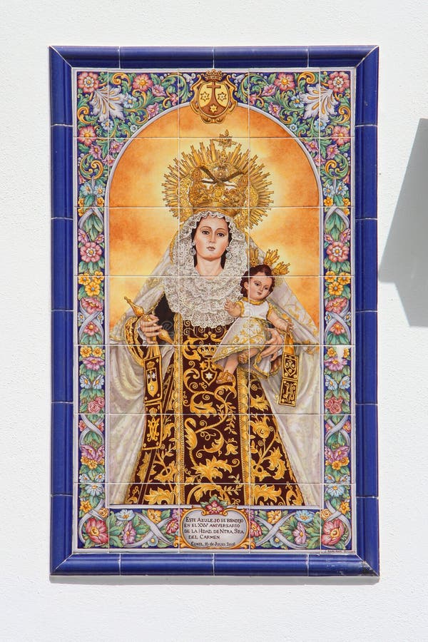 Mosaico Da Virgem Maria Do Portal Principal Da Igreja De Maria am ...