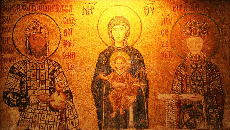 Mosaico De La Virgen Maria E Infa Fotografía editorial - Imagen de ...