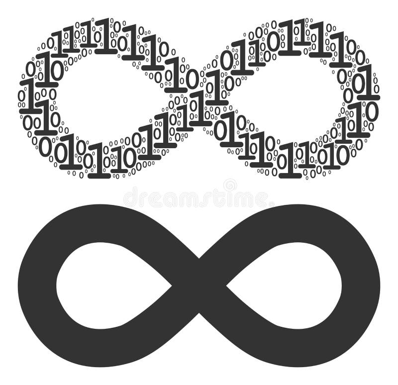 Símbolos Del Infinito Con El Modelo De Mosaico Ilustración del Vector ...