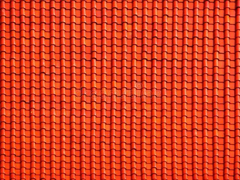 Textura Do Telhado Elemento Ondulado Alaranjado Da Telha Do Telhado
