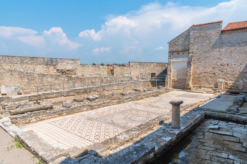 Mosaics at the Episcopal Basilica in Porec, Croatia Stock Photo - Image ...