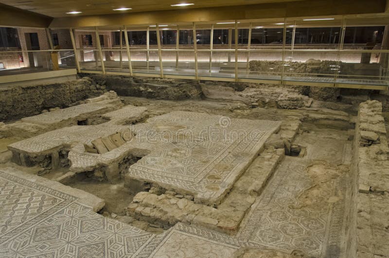 Mosaics Floor in a Roman House Editorial Photo - Image of museum ...