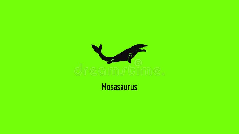 Mosasaurus icon animation stock footage. Video of animal - 224909504