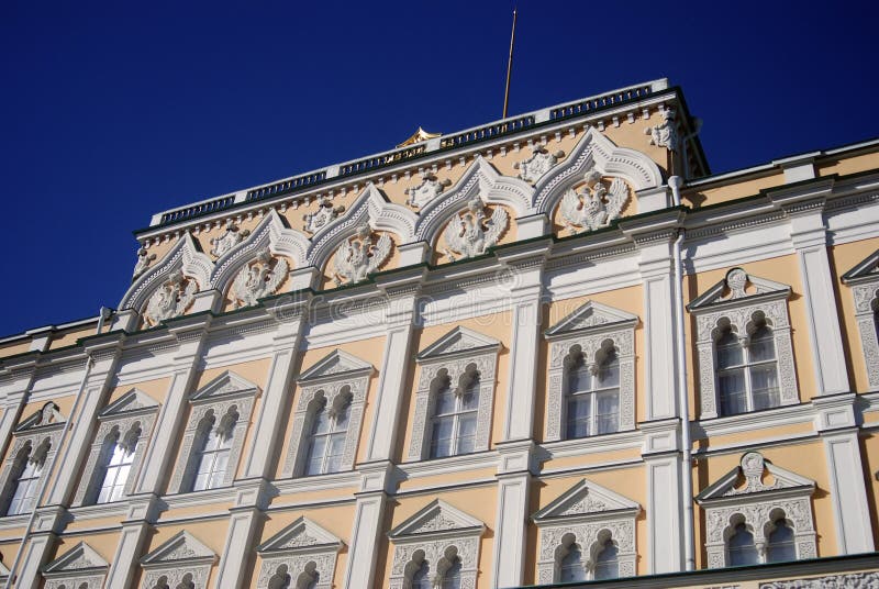 Mosca Kremlin Il Grande Palazzo Di Cremlino Fotografia Stock - Immagine ...