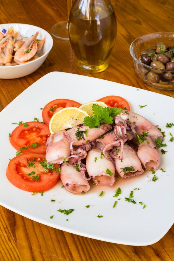 Moscardini stock image. Image of cookbook, squid, dish - 50961773